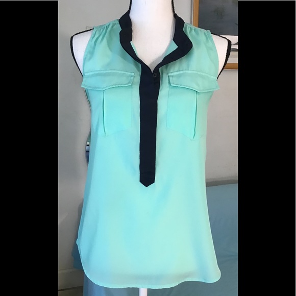 J. Crew | Tops | J Crew Cute Mint Blouse Size 2 | Poshmark